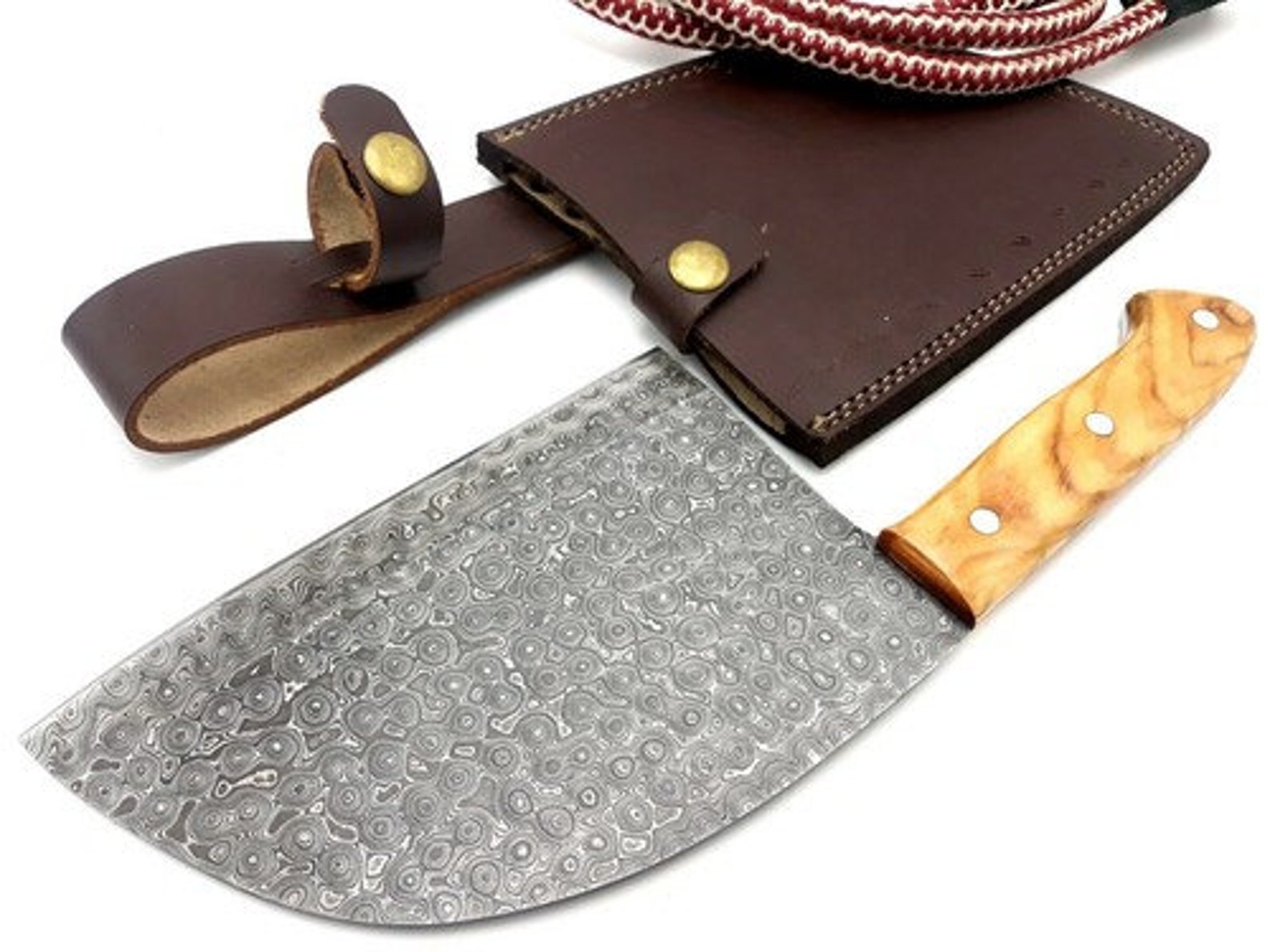 Custom Handmade Chef Meat Cleaver Damascus Steel Raindrop - Etsy
