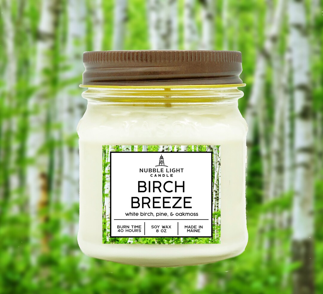 BIRCH BREEZE Woodsy, Pine, & Birch Scented Soy Candle | Forest Lovers ...