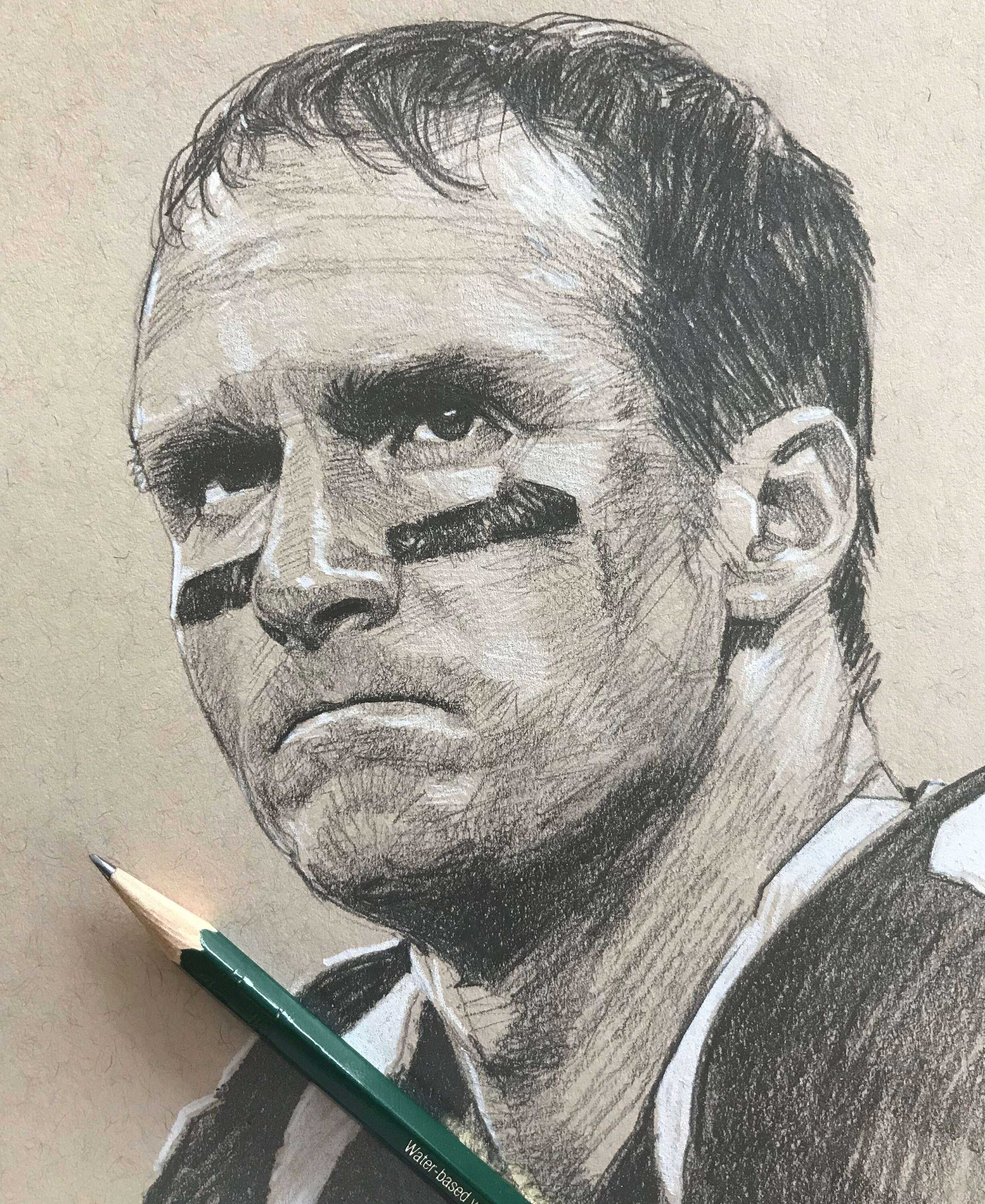 DREW BREES DRAWING | Drew Brees New Orleans Saints Original Artwork ...