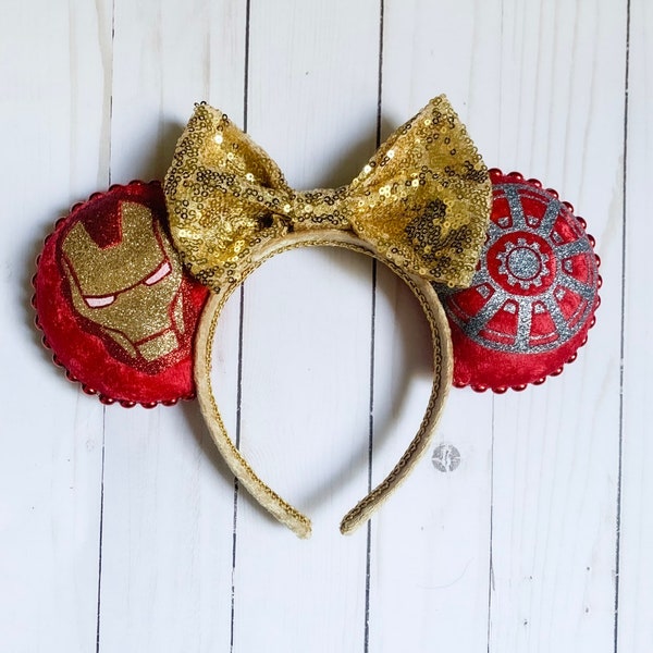 Iron Man Mickey Mouse Ears - Etsy