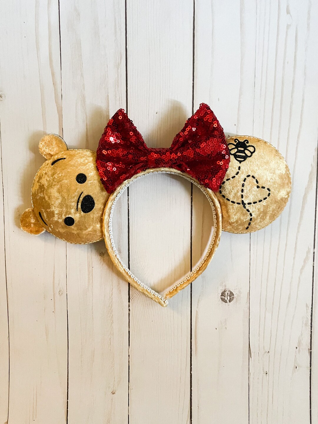 Pooh Bear Inspired Mouse Ears - Etsy