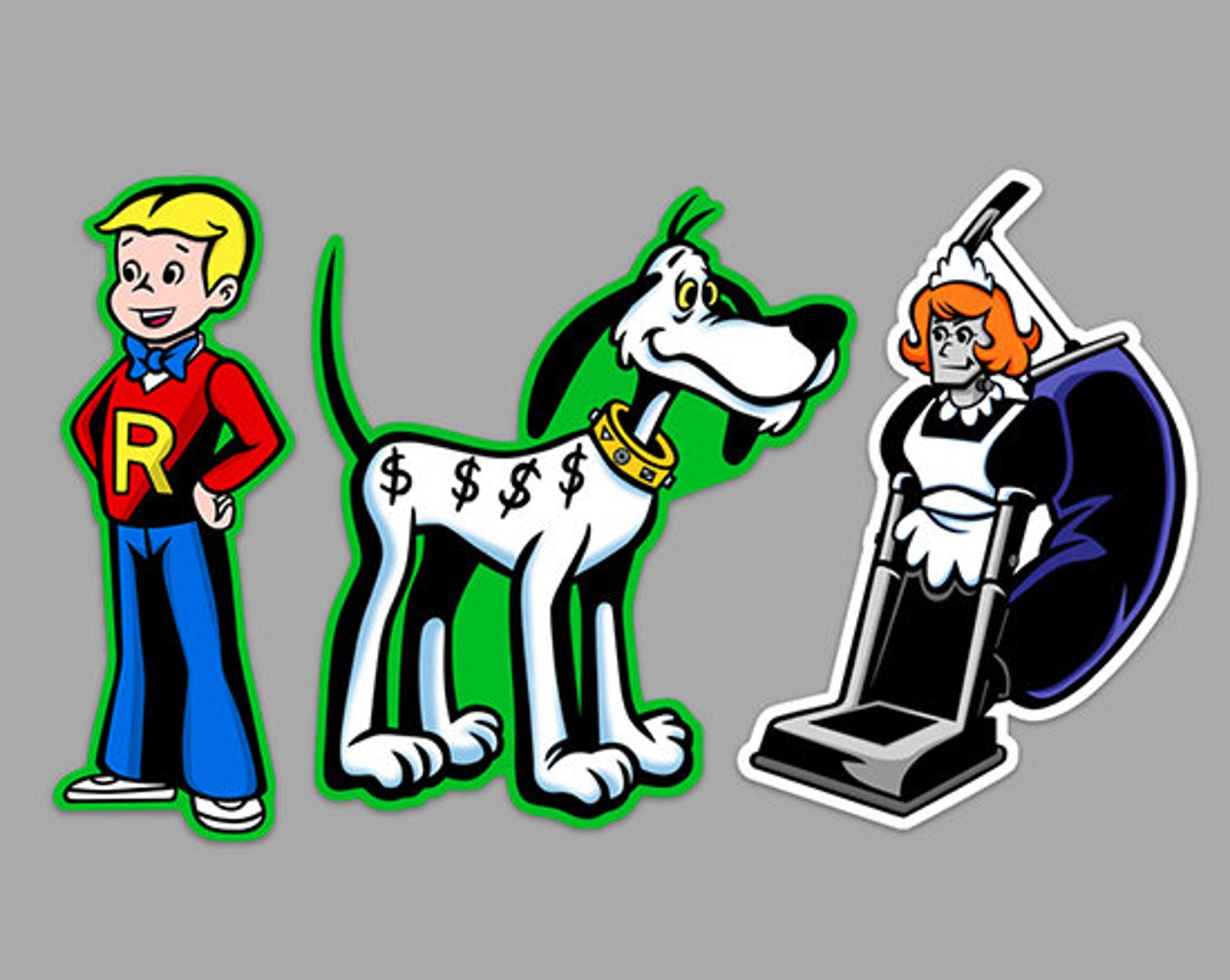 Richie Rich Dollar and Irona 80's Cartoon Stickers - Etsy Australia