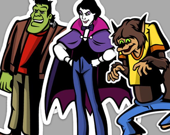 The Drak Pack Die-cut Vinyl 80s Monster Cartoon Art Sticker | Etsy Canada