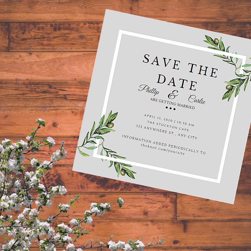 Square Save the Date - Etsy