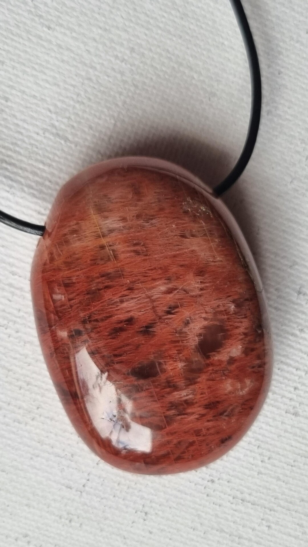 Beautiful Red Moonstone With Leather Strap. - Etsy