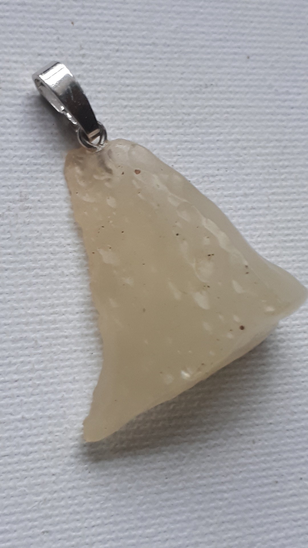Very Rare and Magical. Libyan Desert Glass With Silver Eyelet. - Etsy