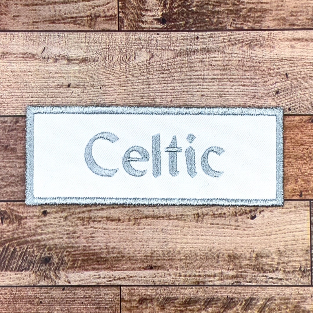 First Name Embroidered on a White Patch in the Shape of a Rectangle ...