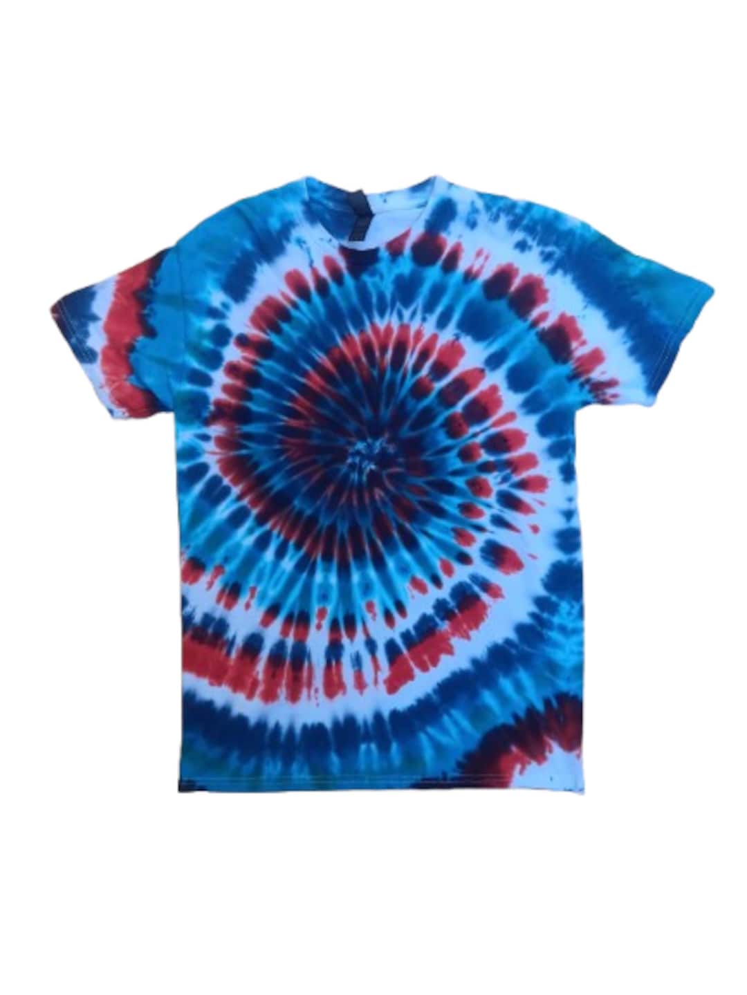 Adult Medium Red, White, & Blue Spiral Tie-dye. Am(premade) - Etsy