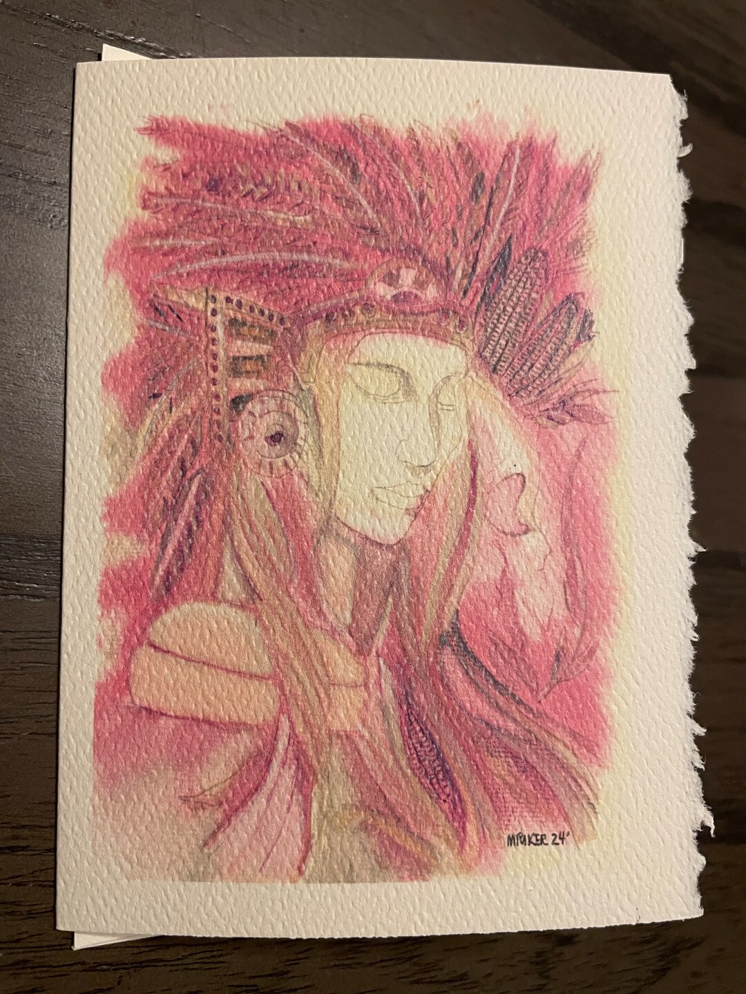 Chicomecoatl/goddess of the Corn Notecards Aztecs - Etsy