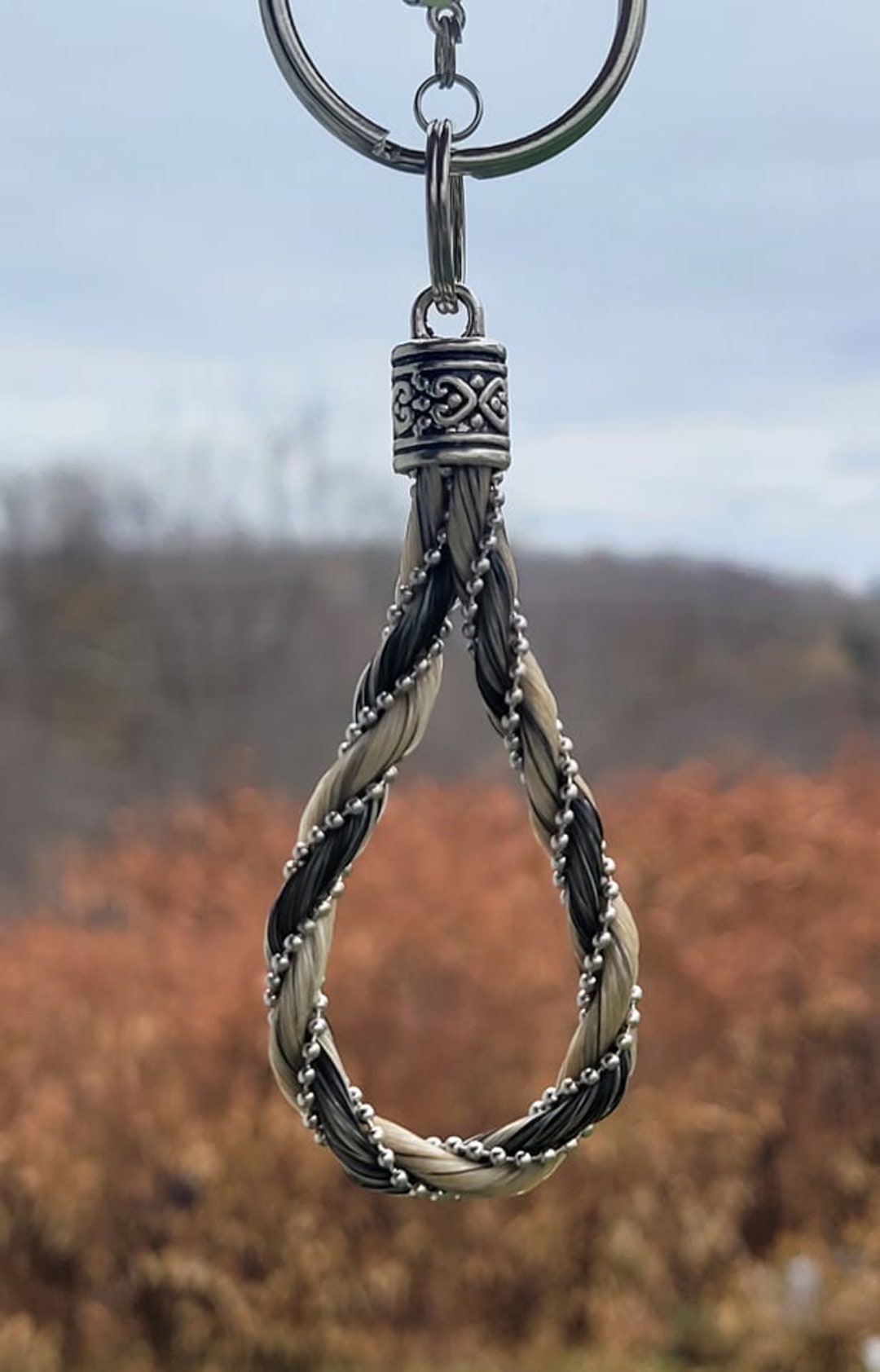 Looped Horse Hair Key Chain - Kelise Design, by Equine Keepsakes - Etsy