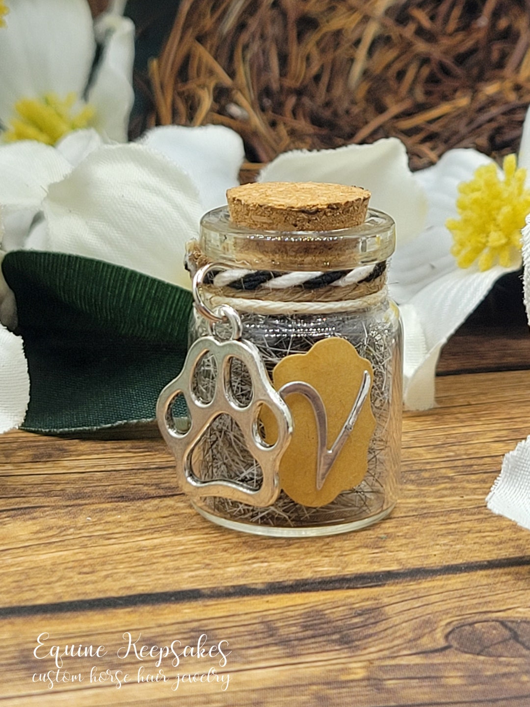 Memorial Jar Dog Fur Pet Hair Cat Whiskers Horse Hair Etc by Equine ...