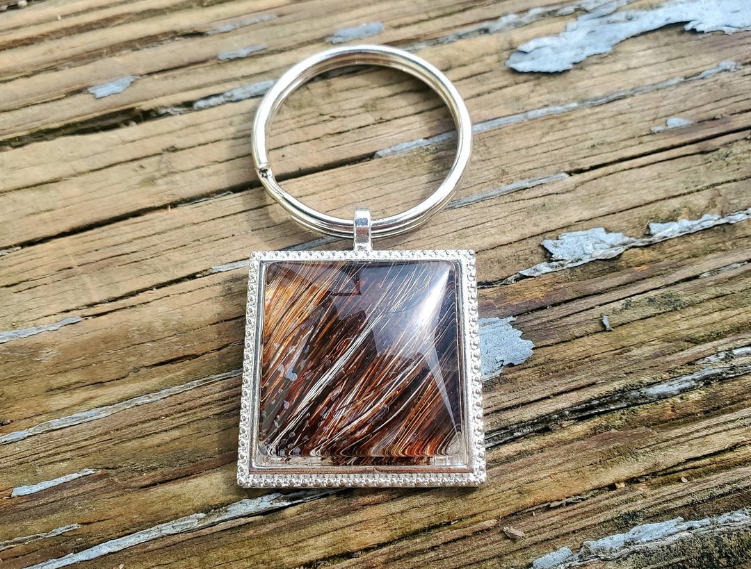 Square Shaped Horse Hair Key Chain by Equine Keepsakes - Etsy