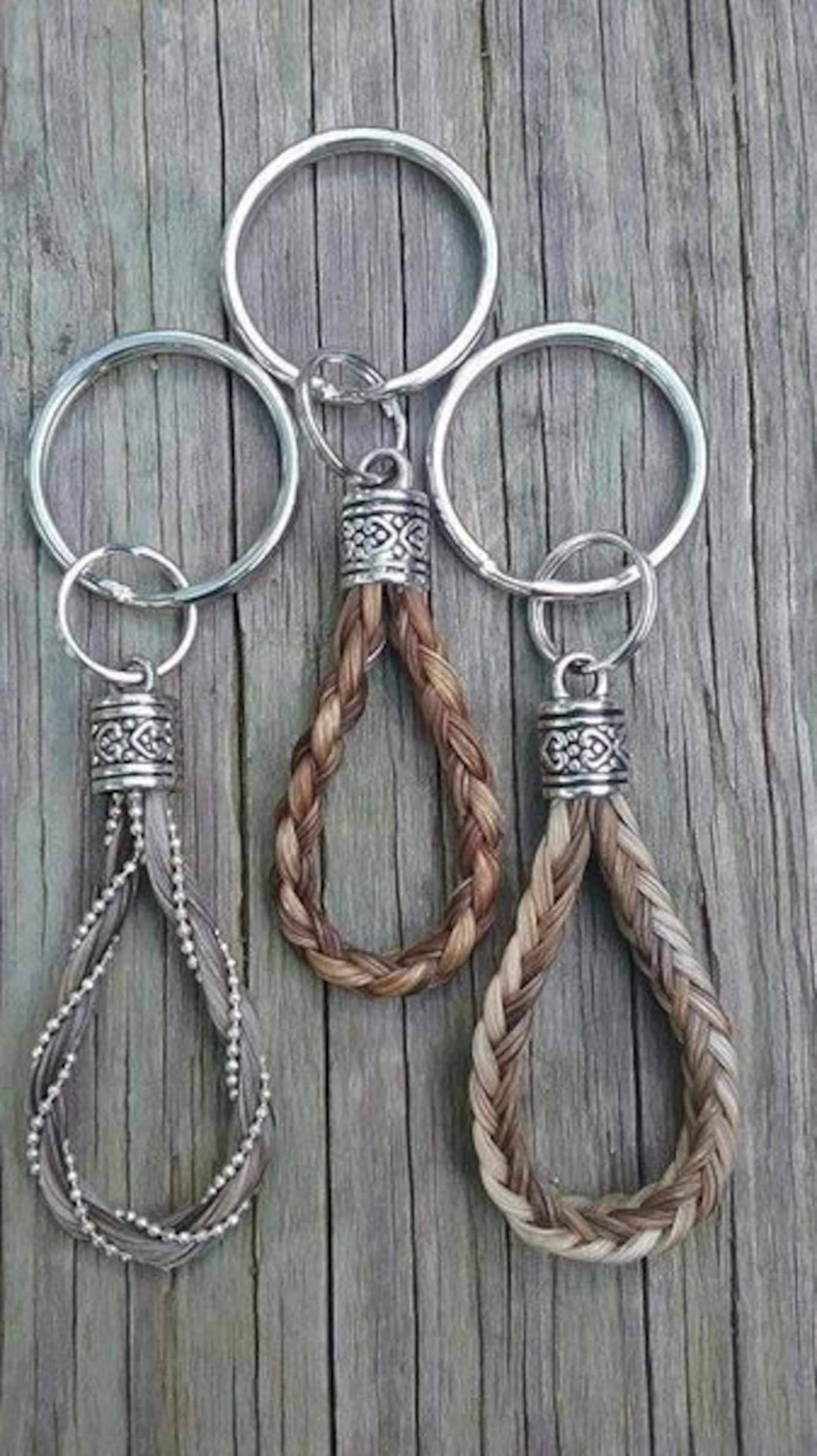 Looped Horse Hair Key Chain Kelise Rope or Square - Etsy