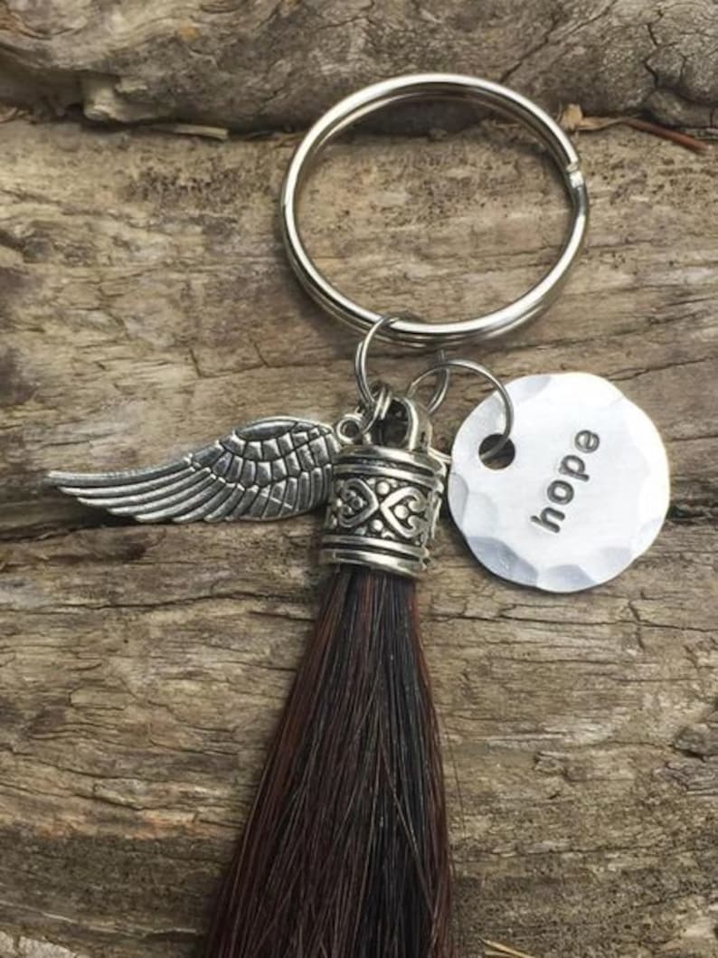 Tassel Horse Hair Key Chain With Personalized Name Charm by - Etsy