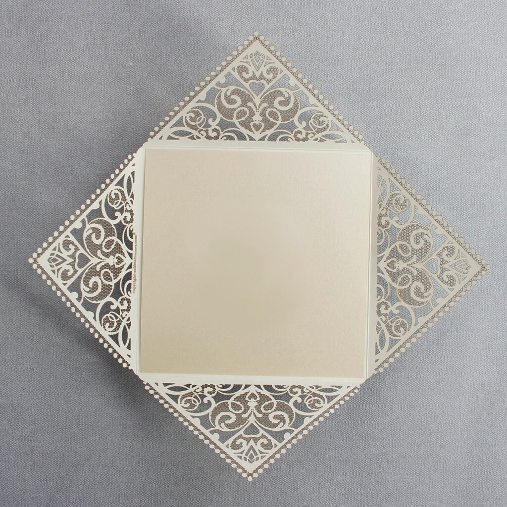 Invitation Wedding Invitation Laser Envelope DIY Invitation | Etsy