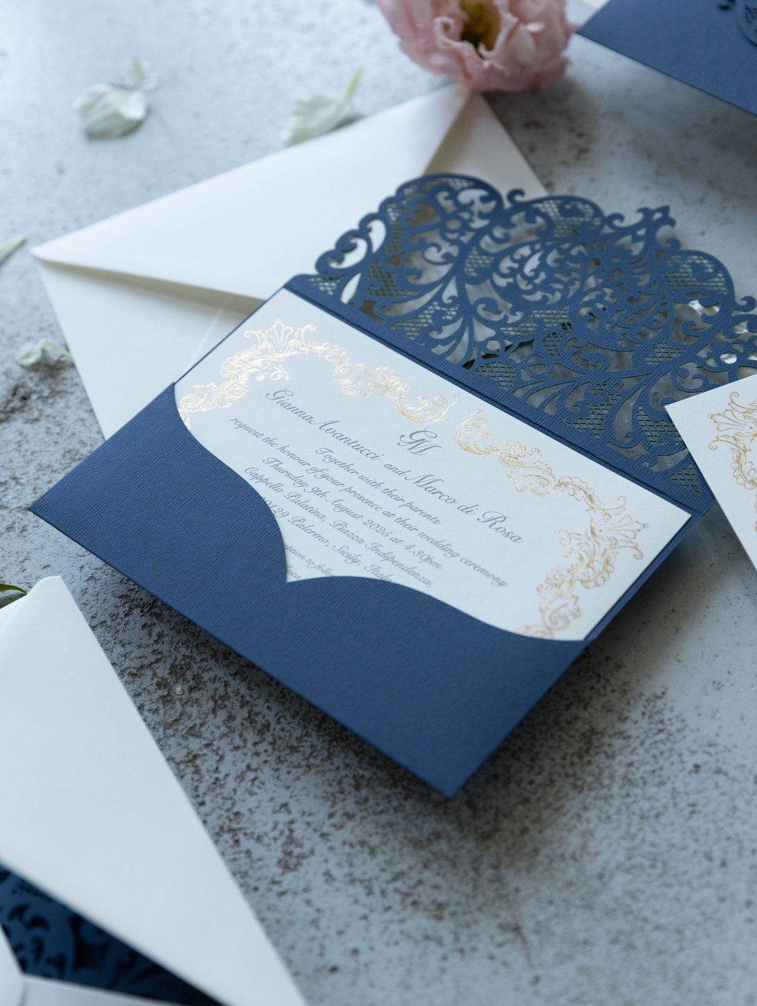 Wedding Invitation Laser Cut Envelope Invitation Wedding Birthday ...