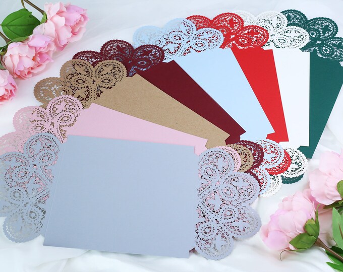 Covers for Invitations, Wedding Invitation - Laser Cut Envelope for ...