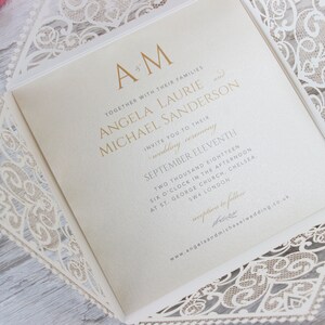 Invitation Wedding Invitation Laser Envelope DIY Invitation | Etsy