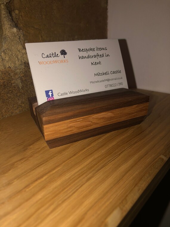 Bespoke Business Card Display solid Prime Black Walnut and - Etsy