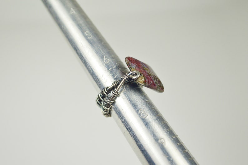 Ocean Jasper roller Coaster Ring - Etsy