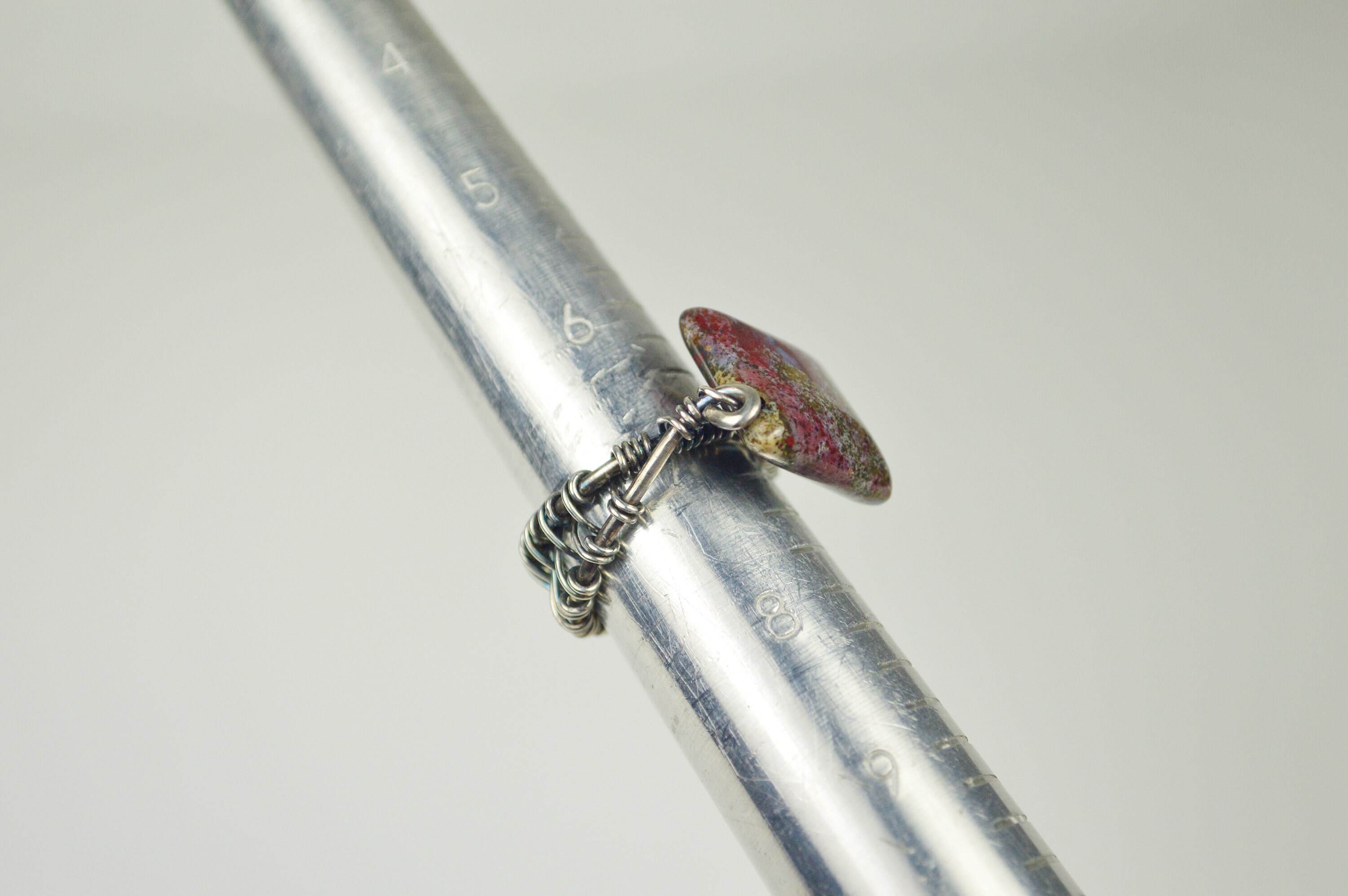 Ocean Jasper roller Coaster Ring - Etsy