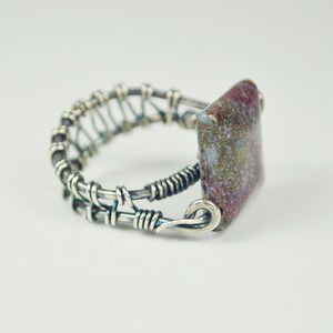 Ocean Jasper roller Coaster Ring - Etsy
