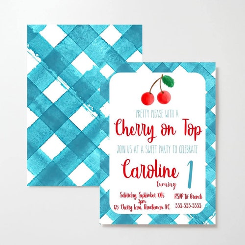 Cherry First Birthday Cherry Cake Topper Cherry Party | Etsy