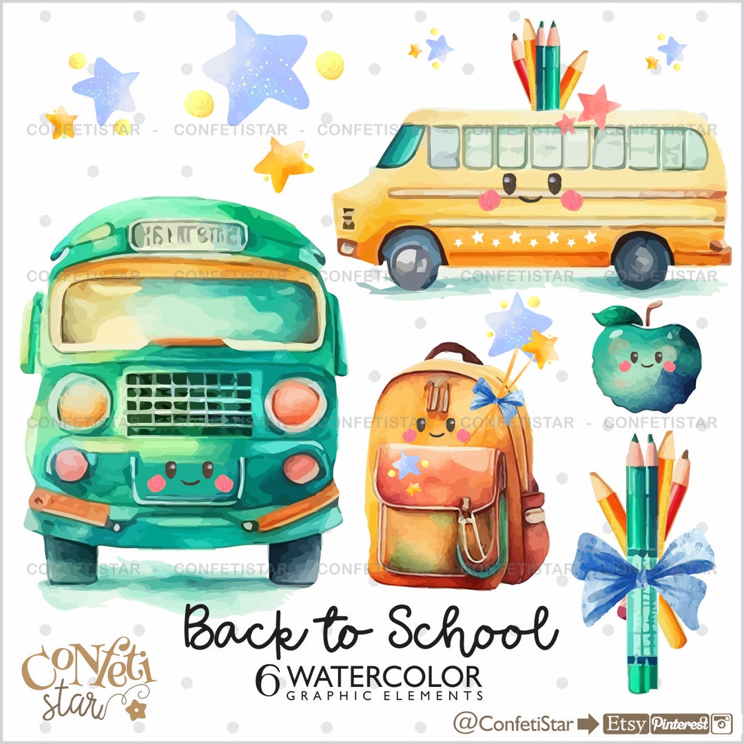 School Clipart, Back to School Clipart, COMMERCIAL USE, School Graphics ...
