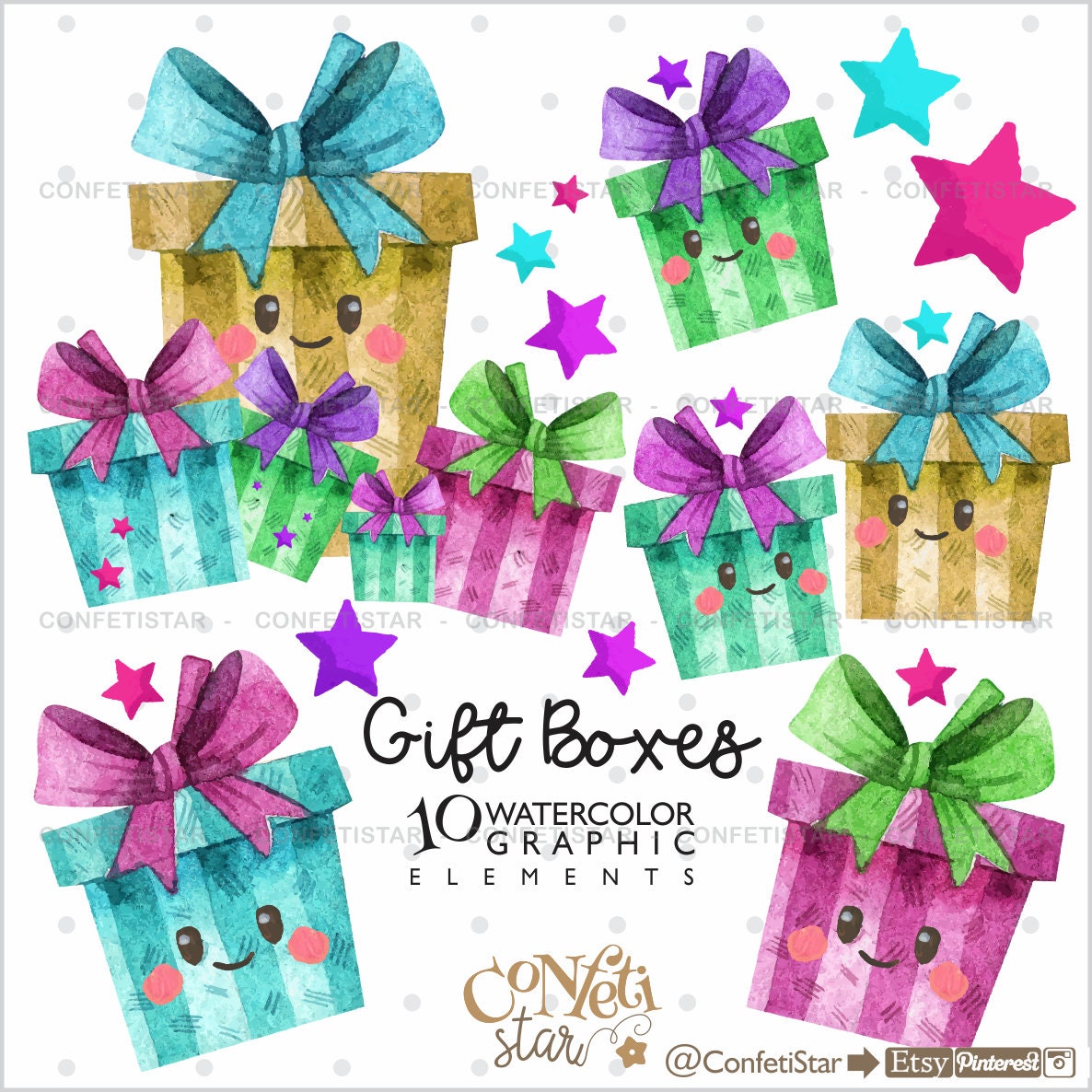 Cute Gift Box Clipart