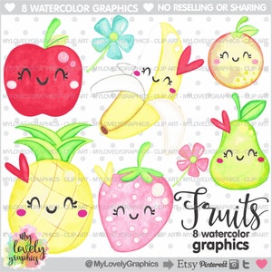 Fruit Clip Art, Fruit Graphics, Fruit Images, COMMERCIAL USE Clipart ...