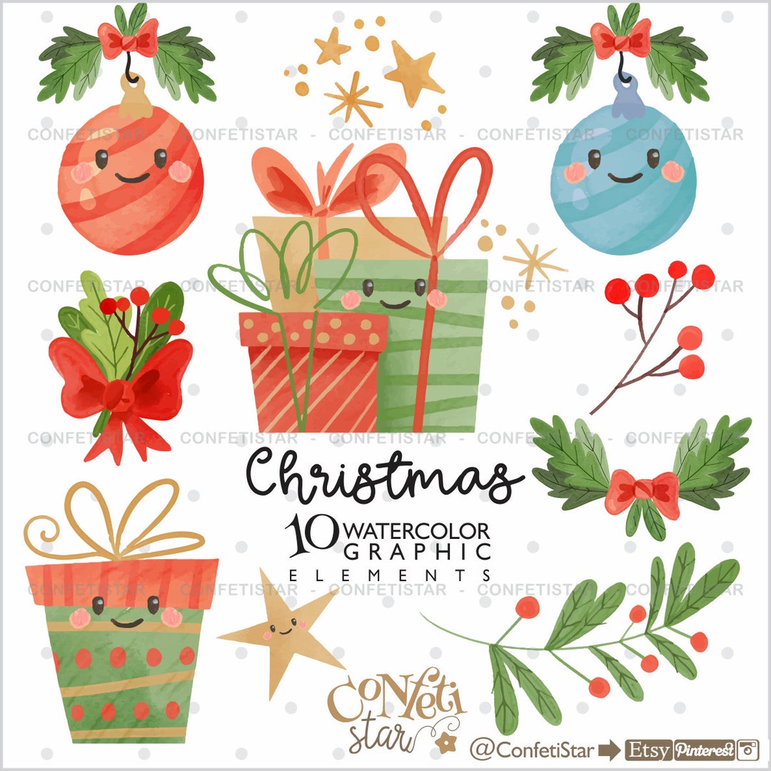 Christmas Clipart, Christmas Graphics, COMMERCIAL USE, Christmas Clip ...