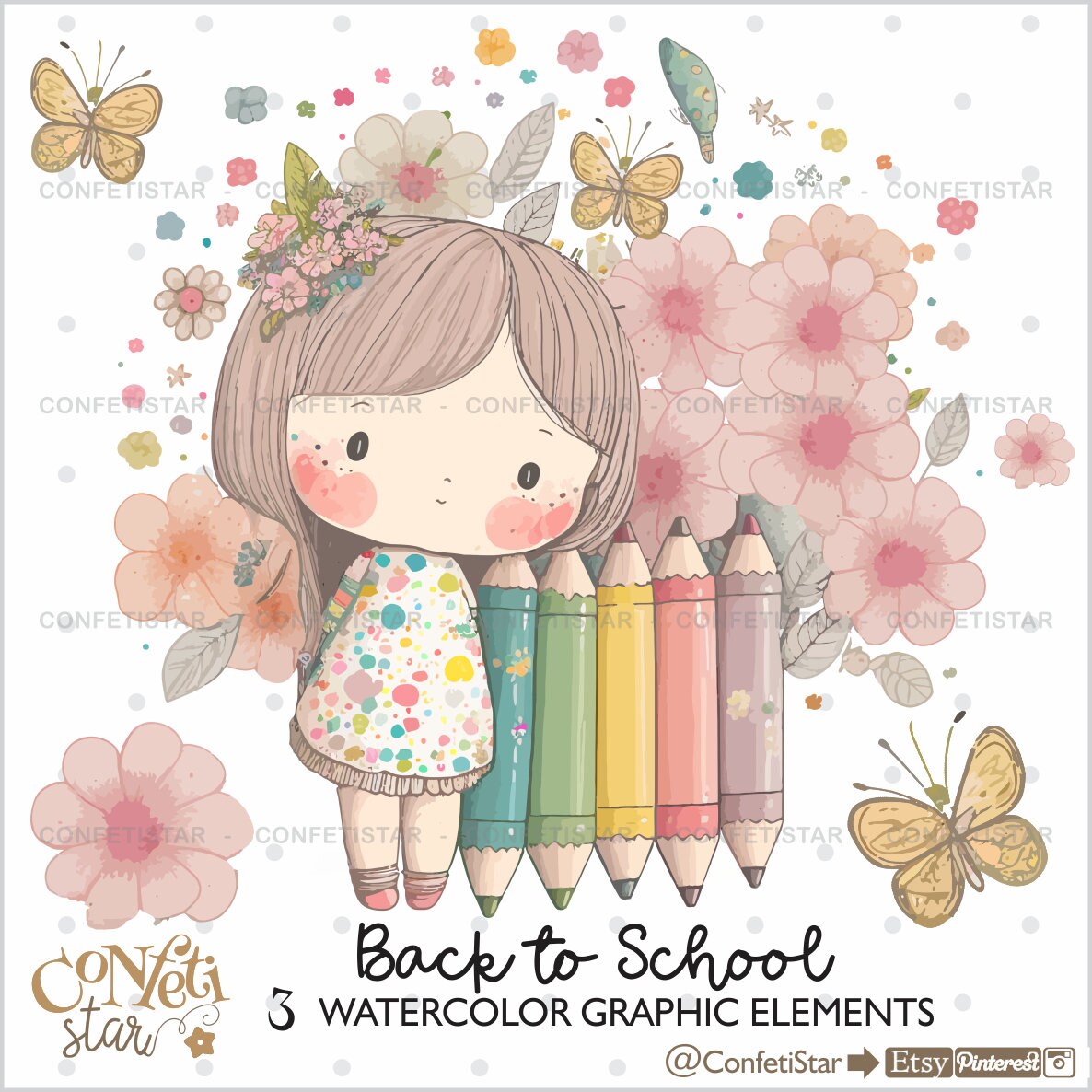 Girl Star Student Clipart