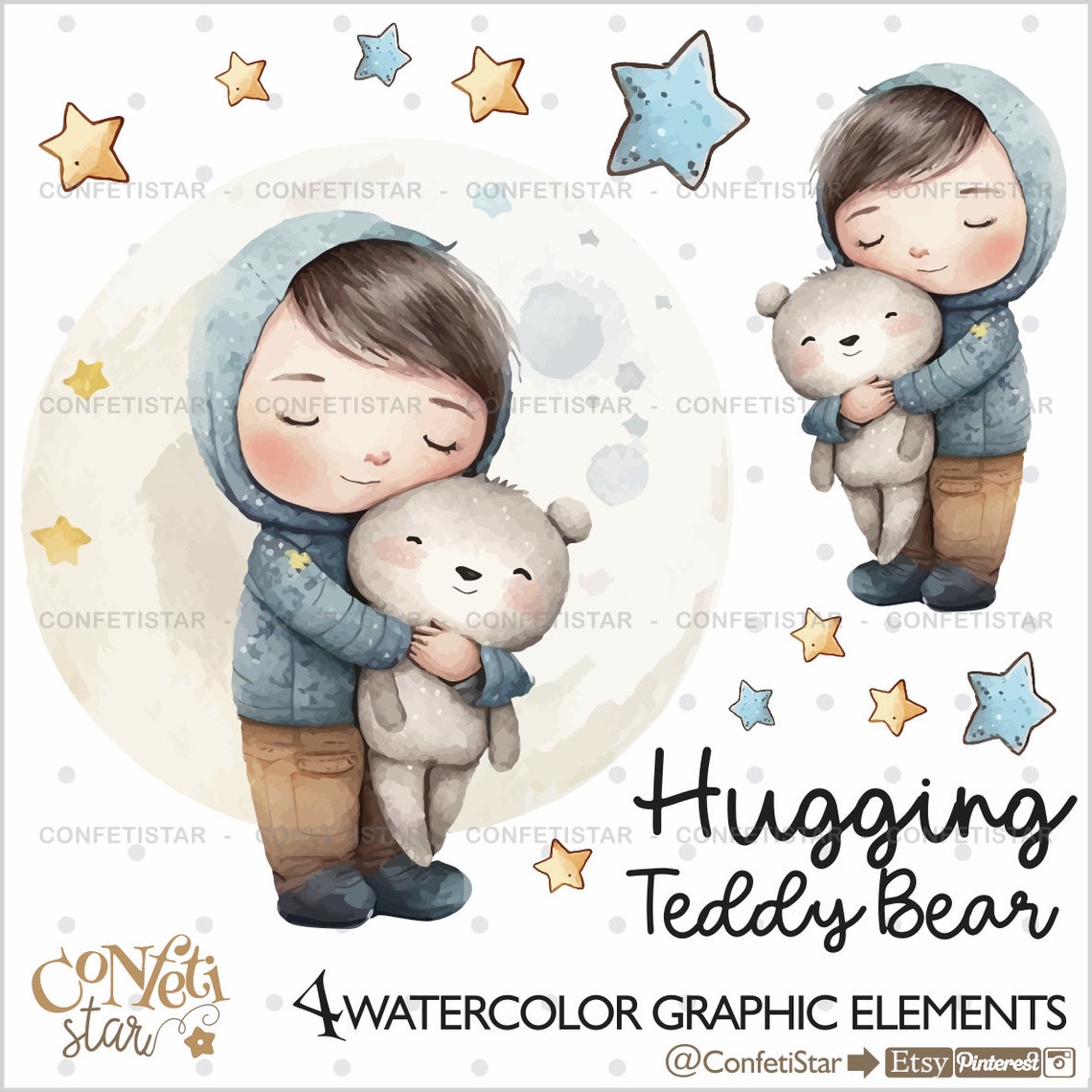 Boy Clipart Teddy Bear Clipart Bear Clipart Bear PNG - Etsy