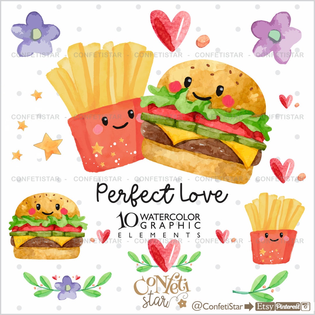 Perfect Pair Clip Art, Food Clipart, COMMERCIAL USE, Valentine's Day ...