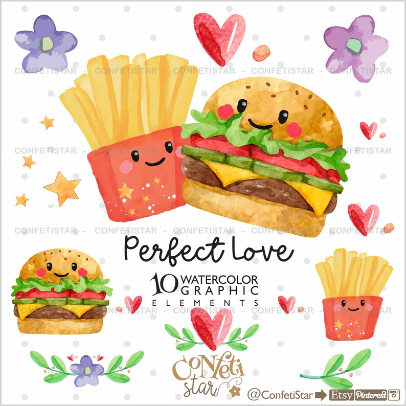 Perfect Pair Clip Art Food Clipart COMMERCIAL USE - Etsy