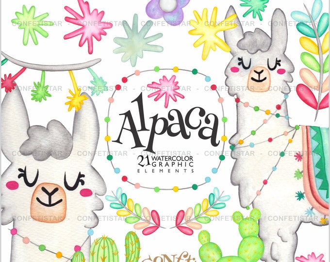 Llama Clipart, Alpaca Printable, Pretty Llamas and Alpacas - Etsy Canada
