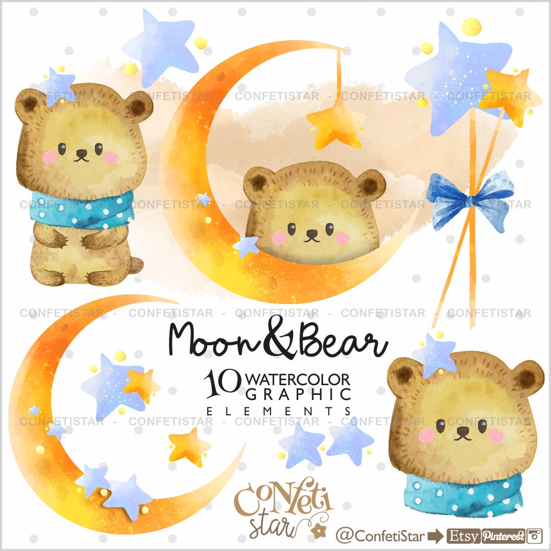 Baby Bear Clipart, Baby Boy Clipart, COMMERCIAL USE, New Born Clipart ...