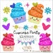 Cupcake Clipart, Dessert Clipart, COMMERCIAL USE, Cupcake Graphics ...
