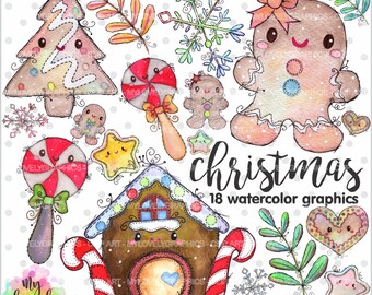 Gingerbread Yoga Clip Art Christmas Cookie Stretching - Etsy