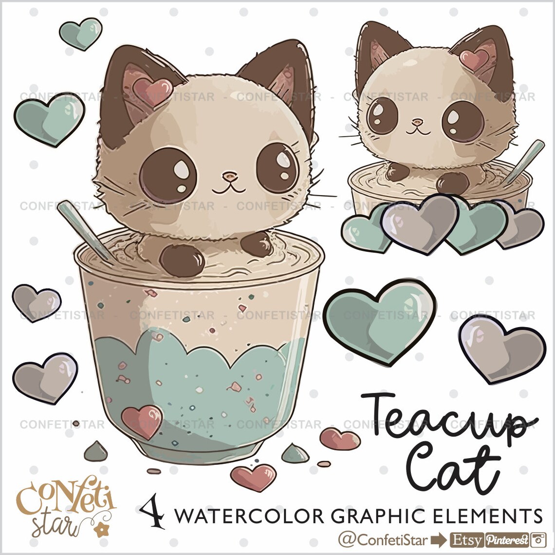 Cat Clipart Cat PNG Cat Graphics Kitty Clipart Cat Clip - Etsy