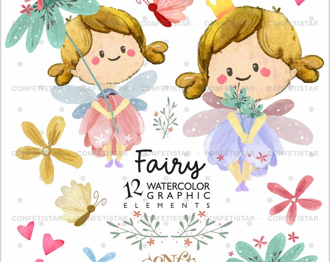 Fairies Clipart, Fairy Clipart, COMMERCIAL USE, Fairy Tale Clipart ...