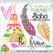 Boho Clipart Boho Graphics Clipart Watercolor COMMERCIAL - Etsy