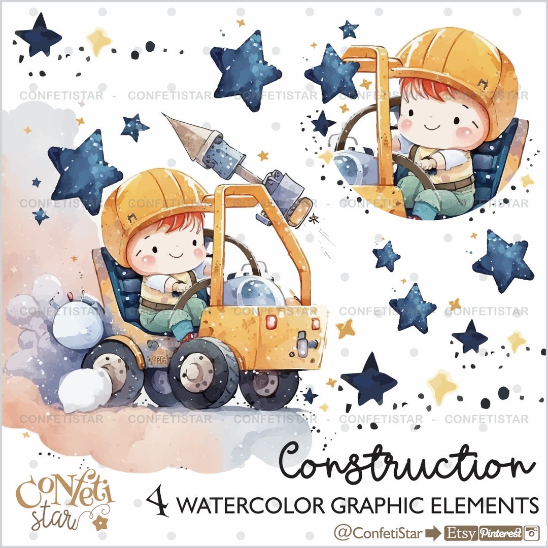 Construction Boy Clipart, Construction Clipart, Boy Clipart, Kids ...