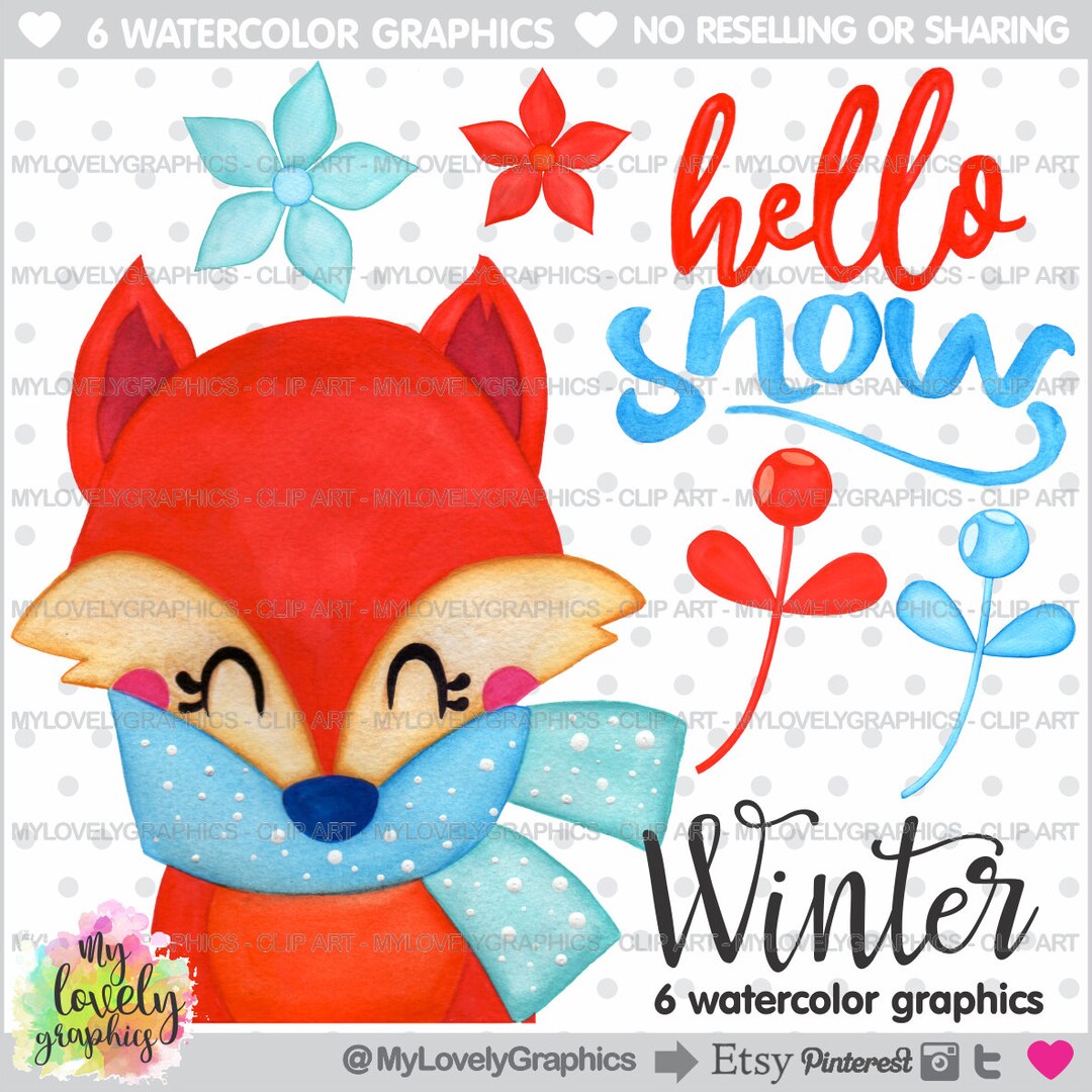 Winter Clipart, Winter Graphics, Christmas Clipart, COMMERCIAL USE ...