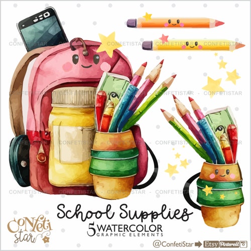 School Clipart Back to School Clipart COMMERCIAL USE School - Etsy