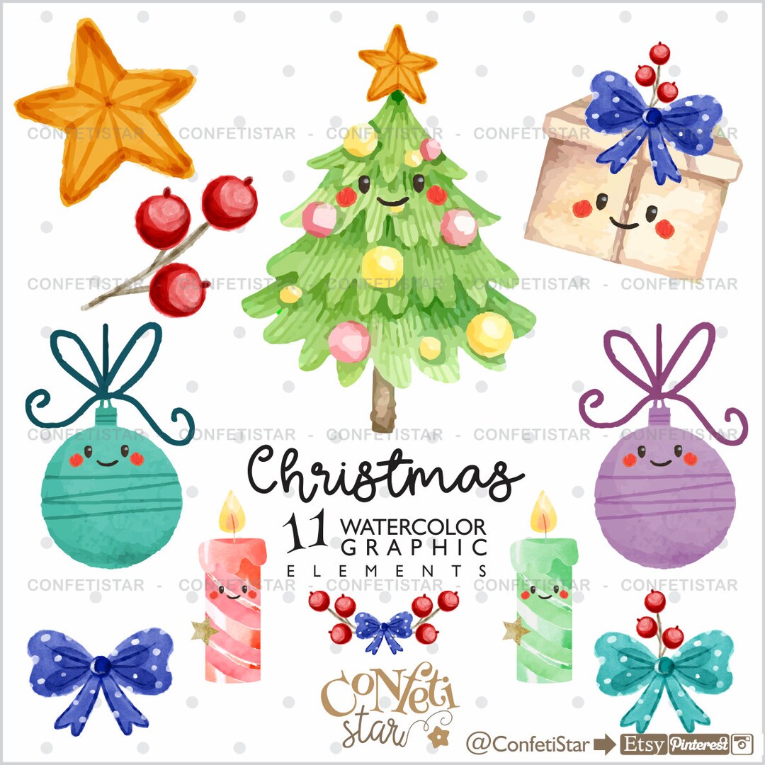 Christmas Clipart, Christmas Graphics, COMMERCIAL USE, Christmas ...