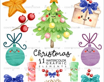 Christmas Clipart Christmas Graphics COMMERCIAL USE Clipart - Etsy