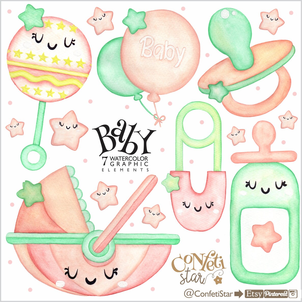 Baby Clipart Baby Graphics New Born Clipart COMMERCIAL USE - Etsy Australia