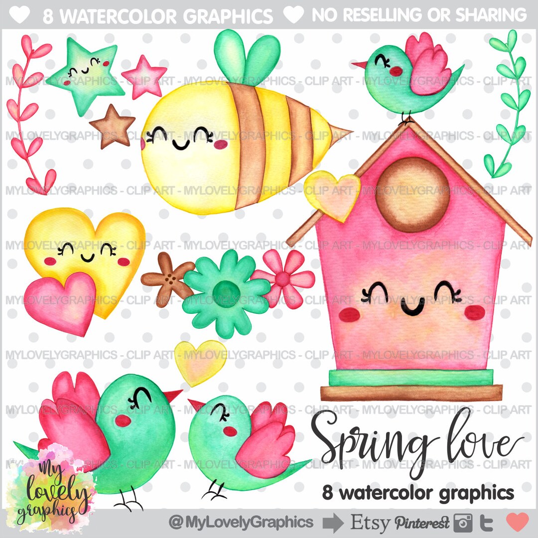 Spring Clipart, Spring Graphics, Spring Images, COMMERCIAL USE Clipart ...