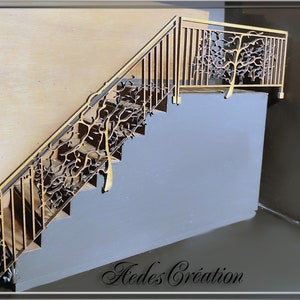 Original Stair Railing ironwork Style Wrought Iron Miniature Dollhouse ...